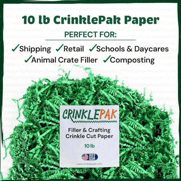 Green Crinkle Paper - Elevate Your Packaging Style – CrinklePak
